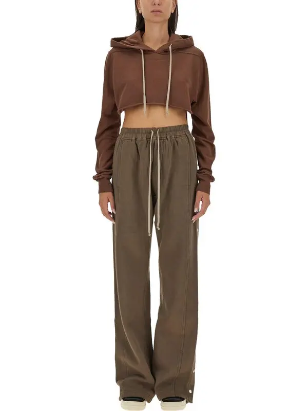 Rick Owens Cropped Sweatshirt - Brown