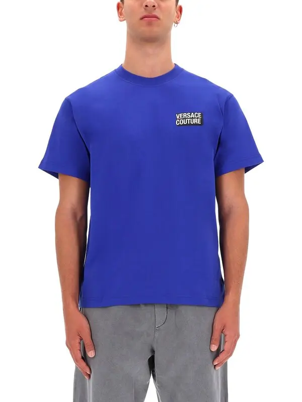 Versace Small Square Logo T-shirt - Blue