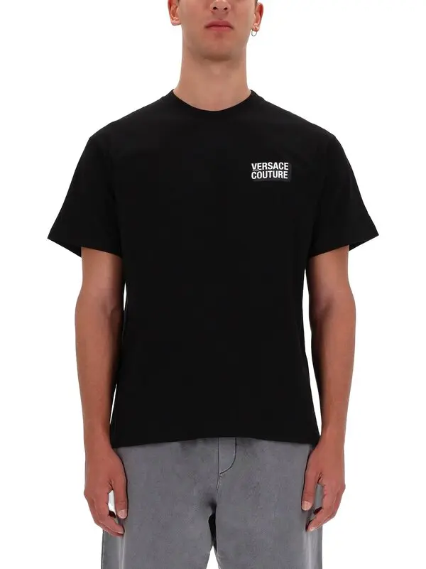 Versace Small Square Logo T-shirt - Black