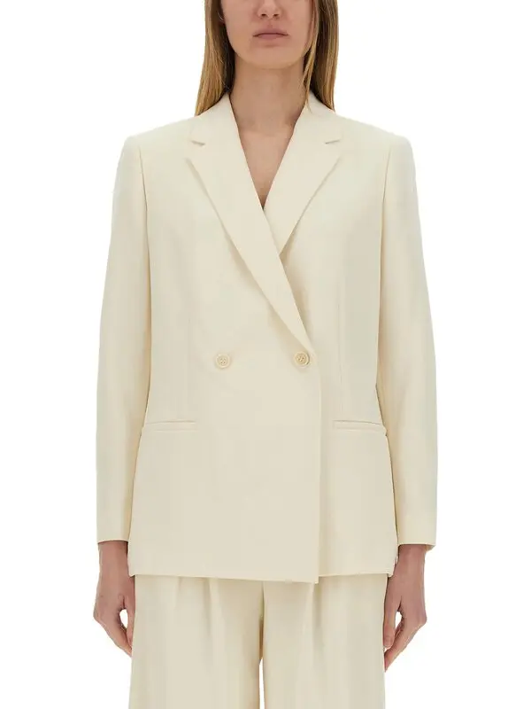 Theory Double-breasted Blazer - Ivory