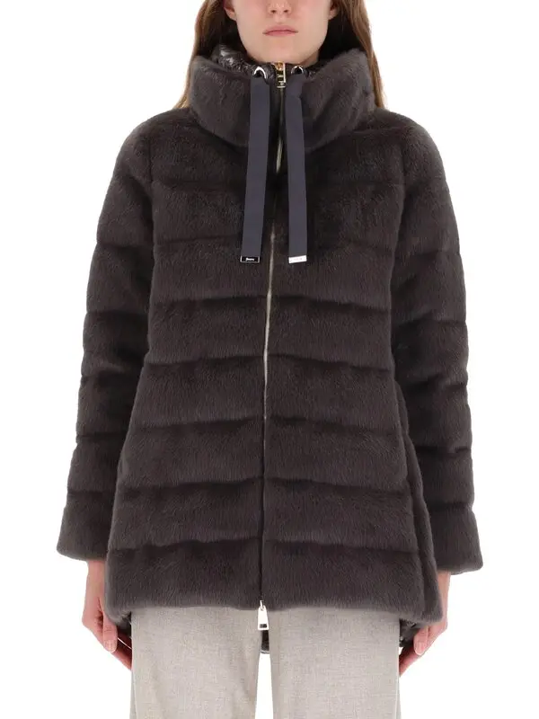 Herno Eco Fur Down Jacket - Brown