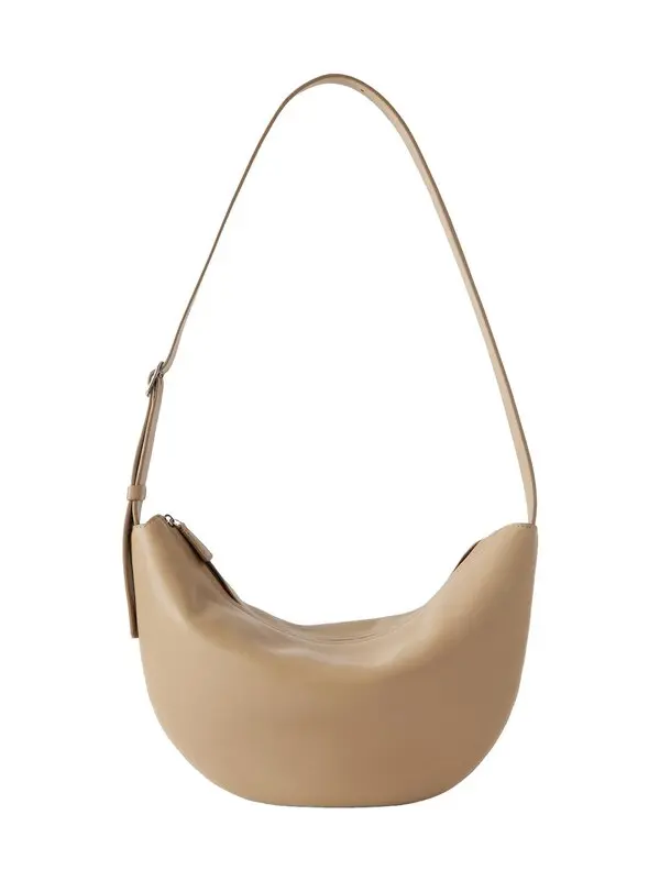 THE ROW Jouvettte Leather Shoulder Bag - Neutrals
