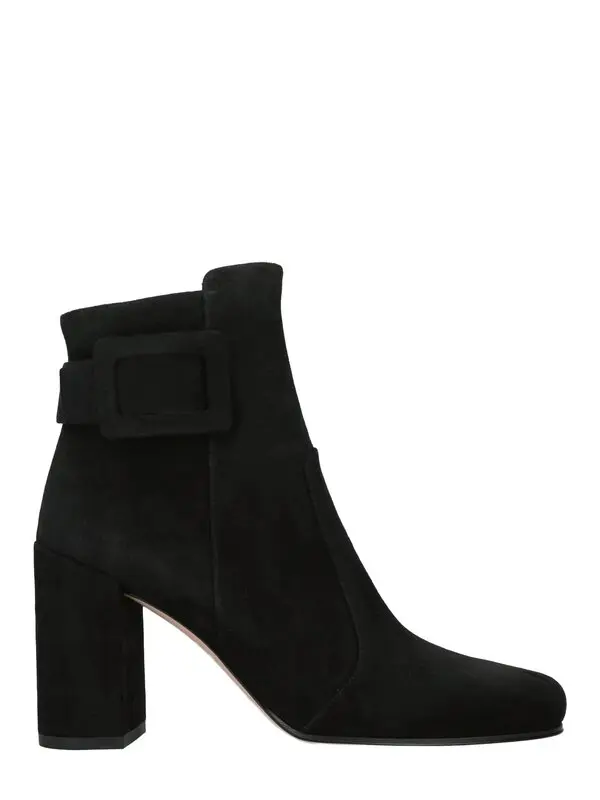 ROGER VIVIER Polly Suede Ankle Boots - Black