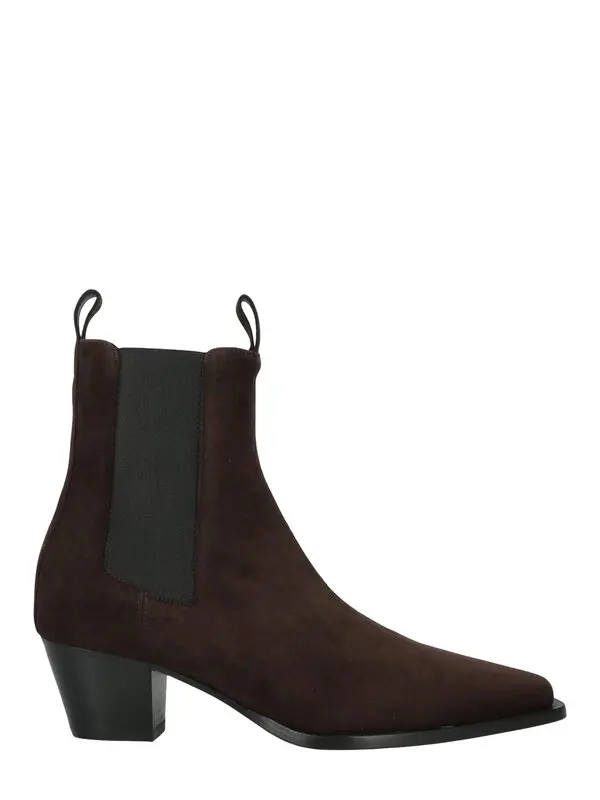 TOTEME Suede City Ankle Boots - Brown