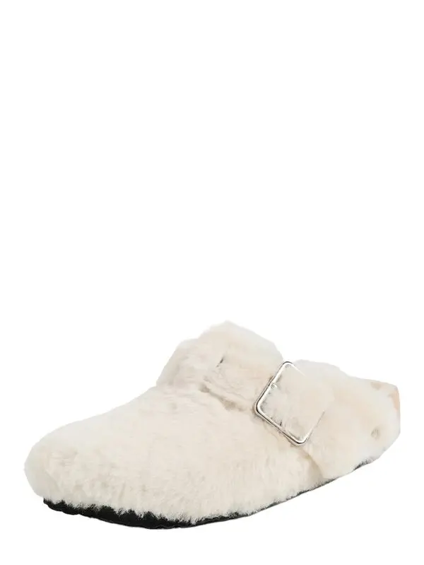BIRKENSTOCK Boston Shearling Clogs - Cream