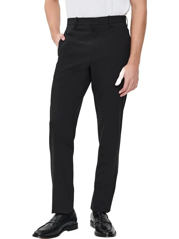 Theory Mayer Stretch Wool Pants - Deep Black