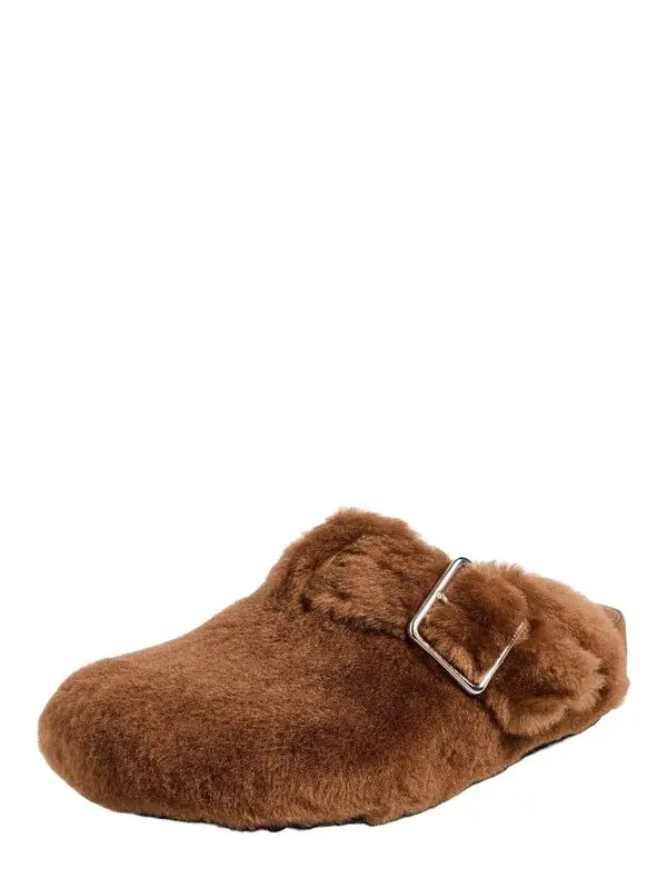 BIRKENSTOCK Boston Shearling Clogs - Caramel