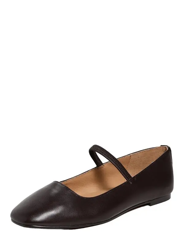 Madewell Greta Mary Jane Flats - Coffee Bean