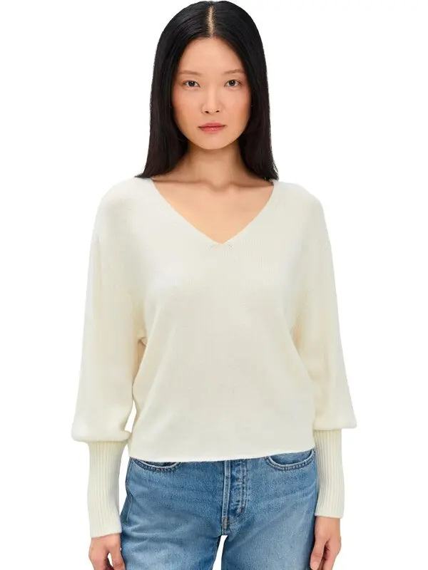 Moussy Vintage Dolman Knit Top - White