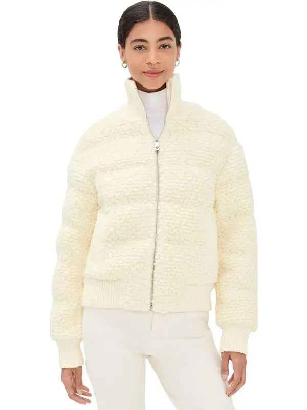 Perfect Moment Apres Padded Bomber Jacket - Snow White