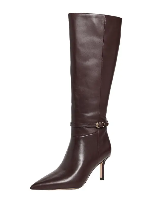 FAVORITE DAUGHTER Belted Leather Boots - Castagano Brown
