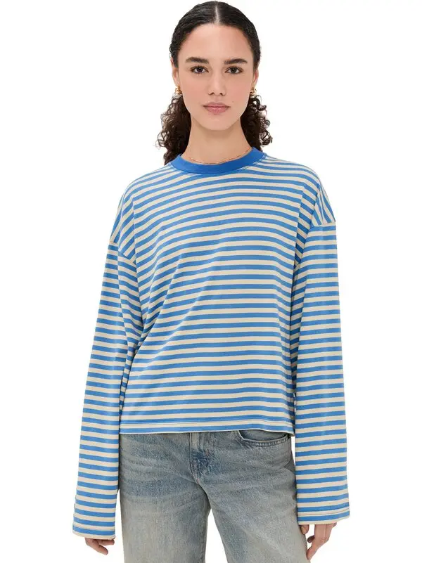 Lioness Bloom Long Sleeve Tee - Mickey Blue Stripe