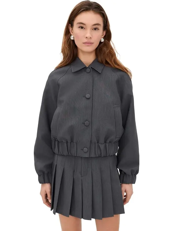 LE BOP Winnie Button Jacket - Grey Melange