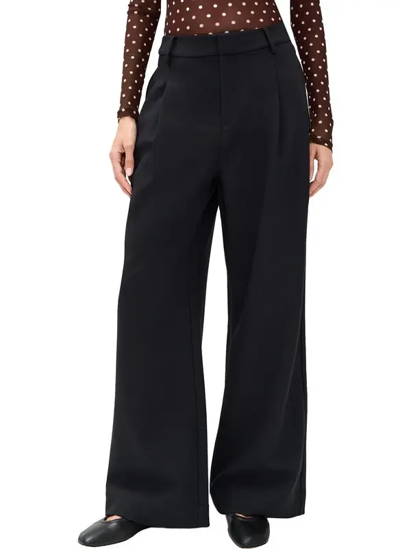 LE BOP Reese Pleated Trousers - Black