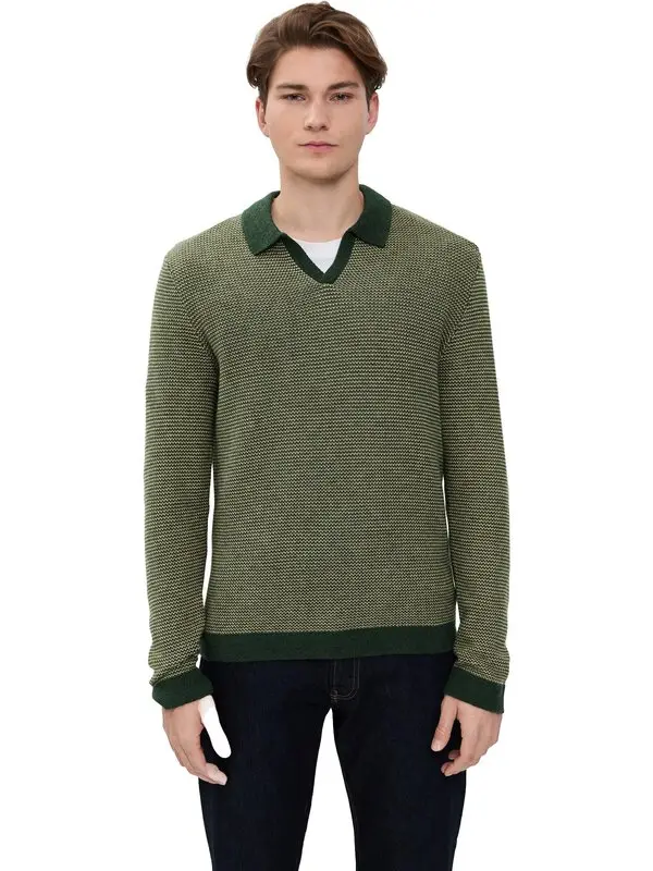 Marine Layer Liam Sweater Polo - Barbour/sable