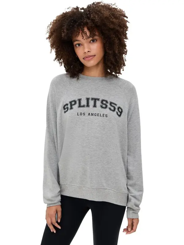 Splits59 Oversized Fleece Graphic Sweatshirt - Heather Grey