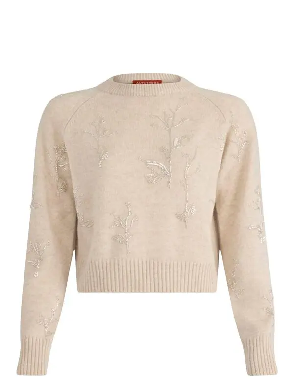 Altuzarra Paulie Beaded Virgin Wool Sweater - Ivory