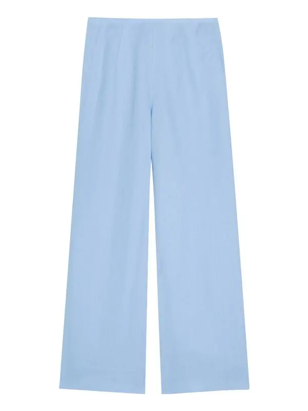 Faithfull The Brand Syna Wide-leg Linen Trousers - Light Blue