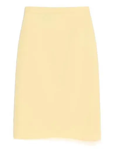 Valentino Garavani Crepe Couture Skirt With Feathers - Yellow