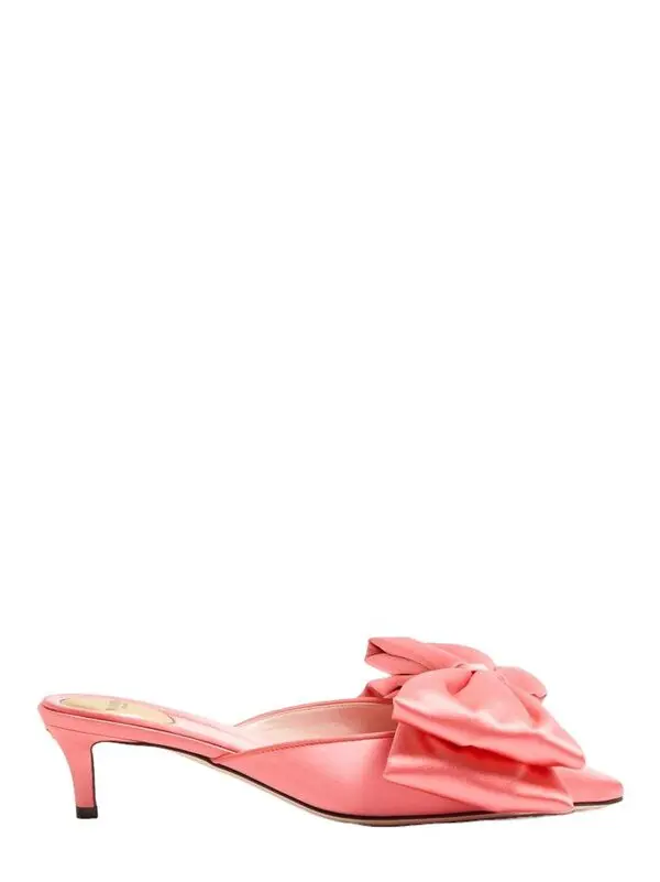 Valentino Garavani Satin Mule With Bow - Salmon