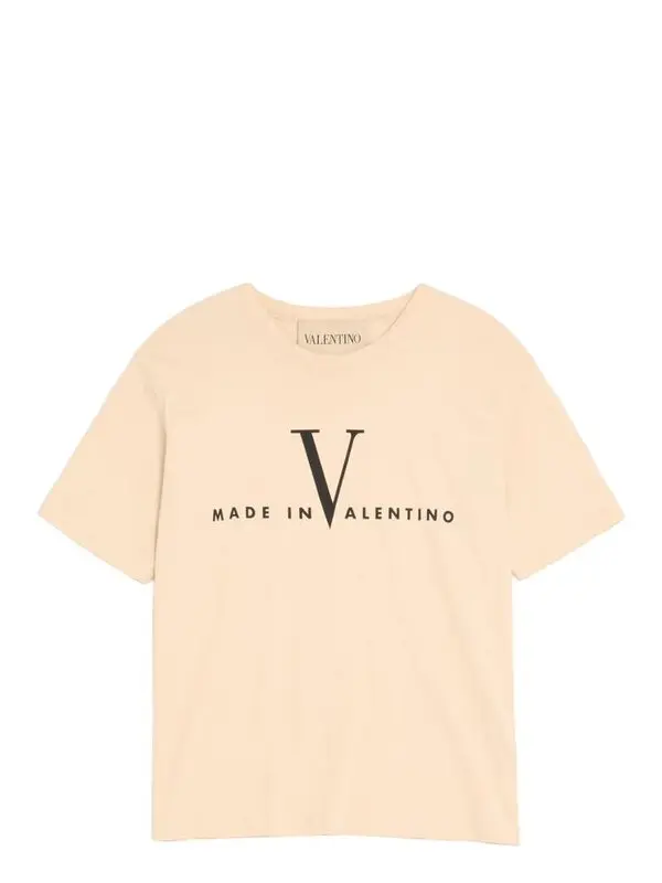 Valentino Garavani T-shirt With Made - Butter/black