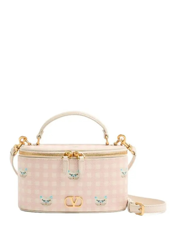 Valentino Garavani Vlogo Signature Mini Vanity Bag - Pink/ivory