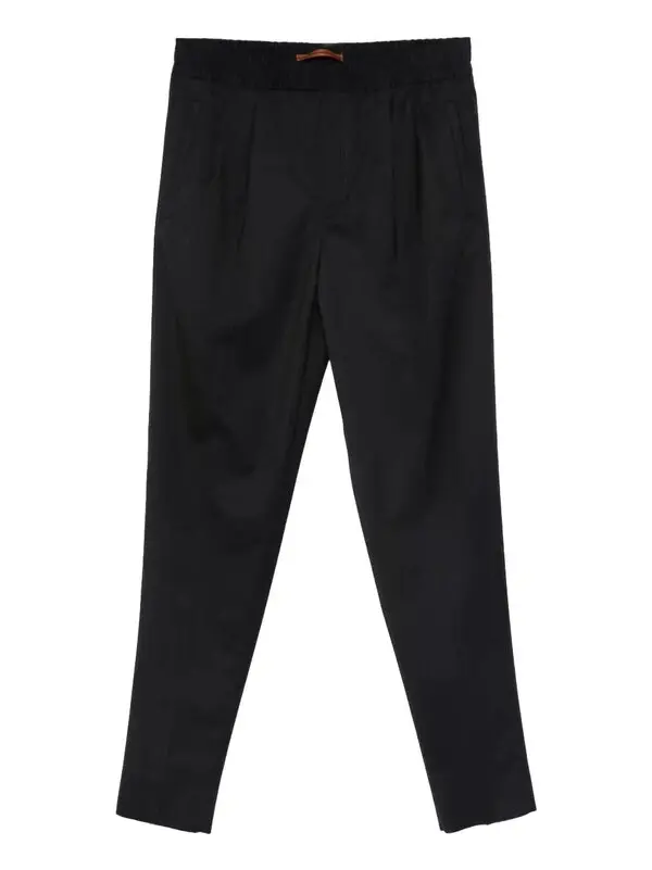Zegna Elastic-waist Trousers - Blue