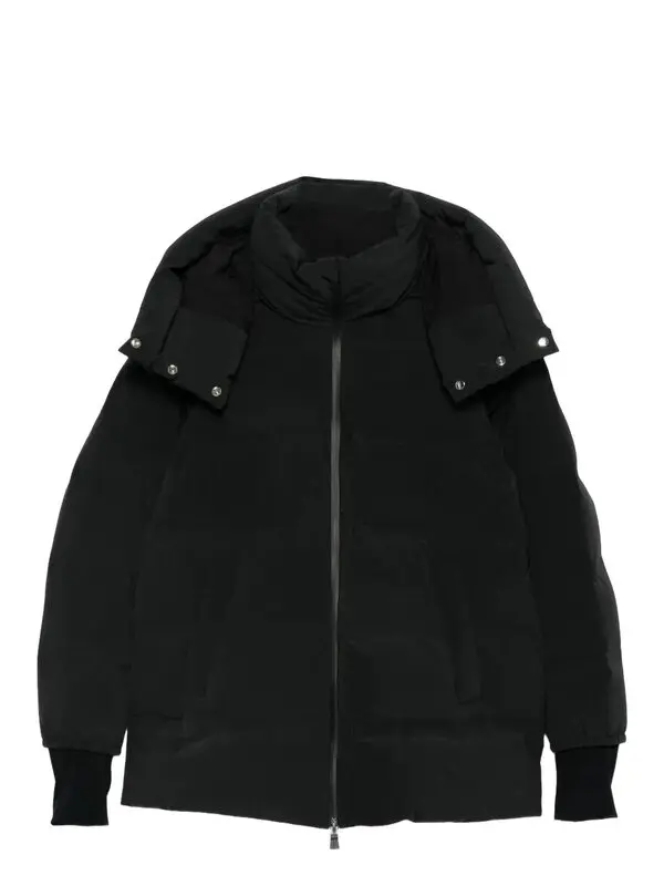 Herno Hooded Zip-up Jacket - Black