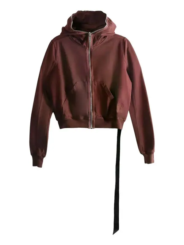 Rick Owens Hooded Zip-front Top - Brown
