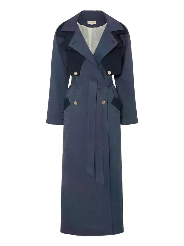 TEMPERLEY LONDON Victory Double-breasted Trench Coat - Blue