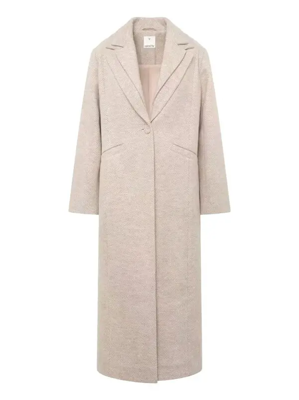 UNREAL FUR Herringbone Patterned Coat - Neutrals