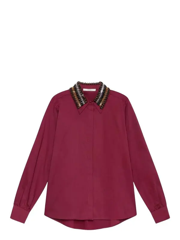 Malìparmi Embellished-collar Shirt - Red