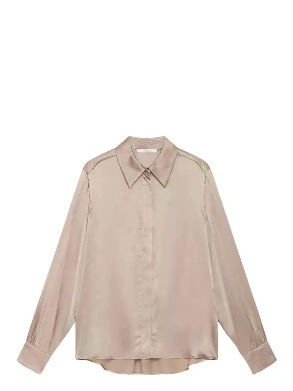 Malìparmi Satin Long-sleeve Shirt - Neutrals