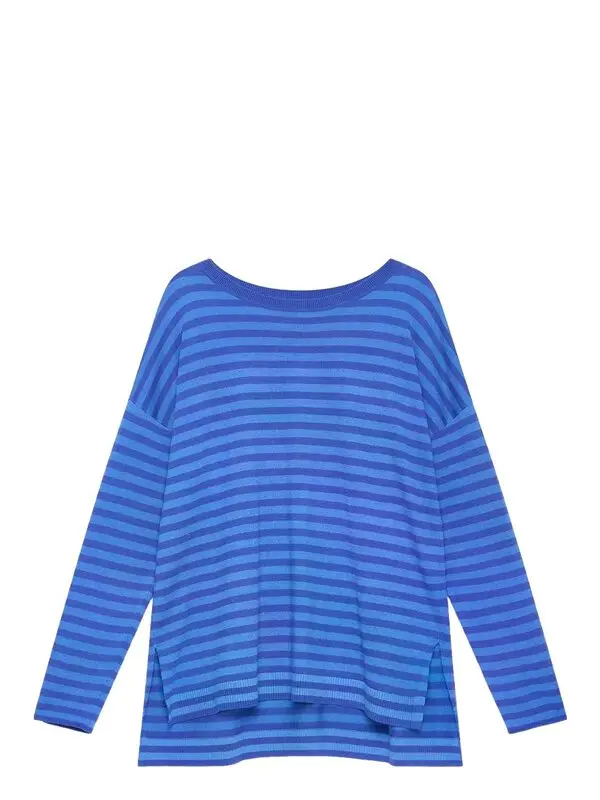Malìparmi Striped Round-neck T-shirt - Blue