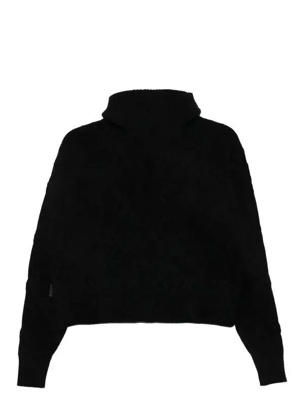 RRD - ROBERTO RICCI DESIGN Roll Neck Textured Knit Sweater - Black