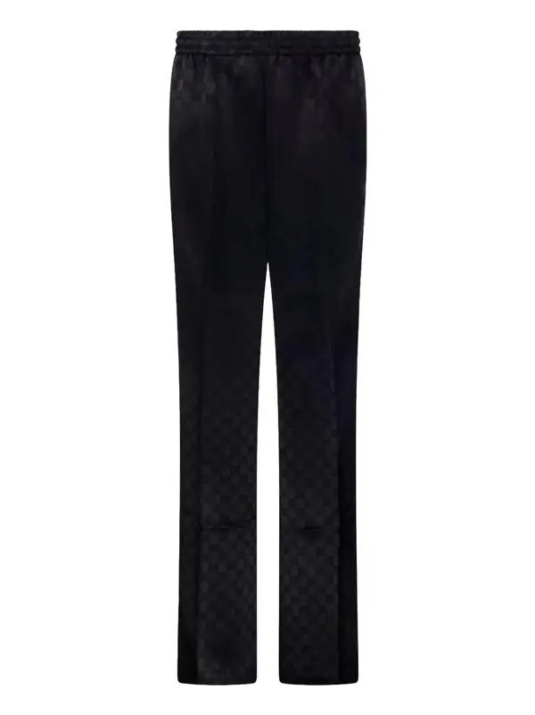Gucci Monogram-pattern Trousers - Black