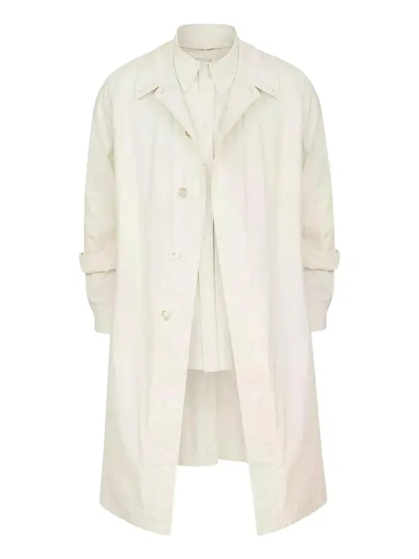 MAISON MARGIELA Pointed-collar Trench Coat - White