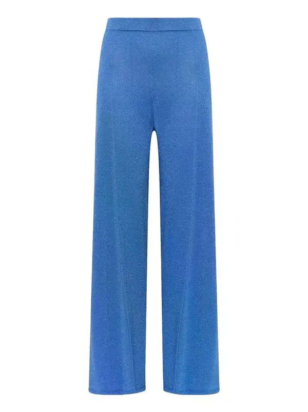 Malìparmi Lurex-effect Trousers - Blue