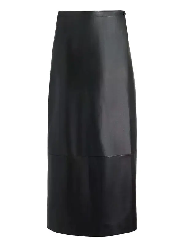 Khaite Paneled Wrap Midi Skirt - Black
