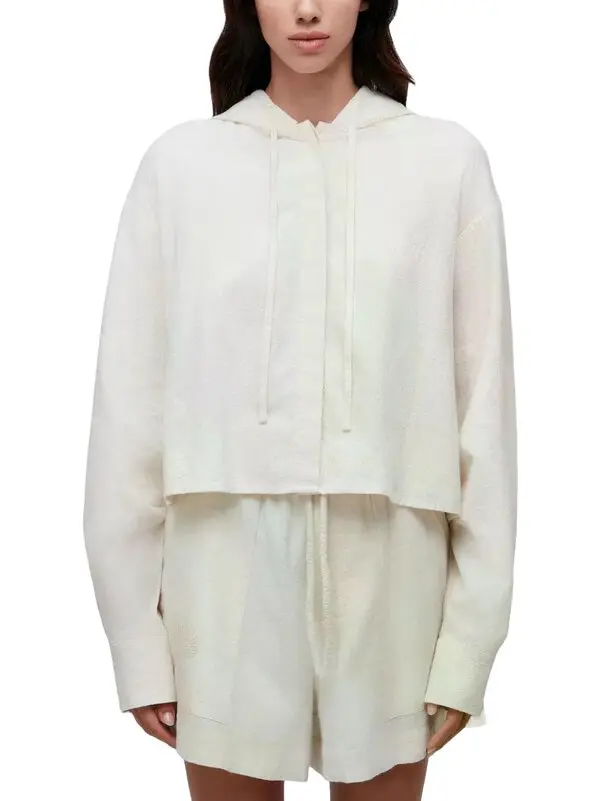 OSKLEN Hooded Shell-stitch Jacket - White