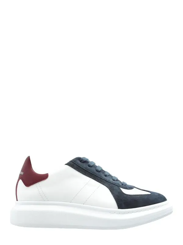 Alexander McQueen Oversized Retro Sneakers - White/blue/burgundi