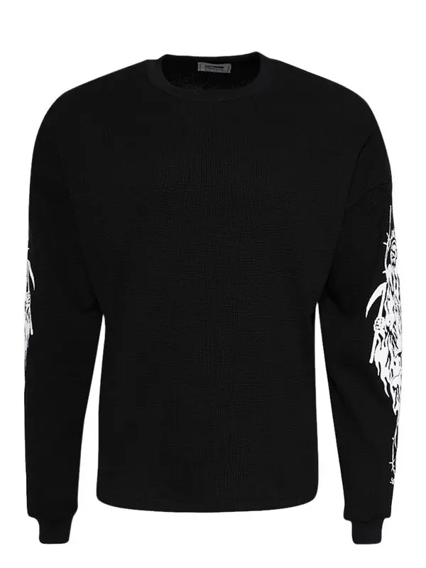 WARREN LOTAS Serenity Totem Thermal Long Sleeve Tee - Black