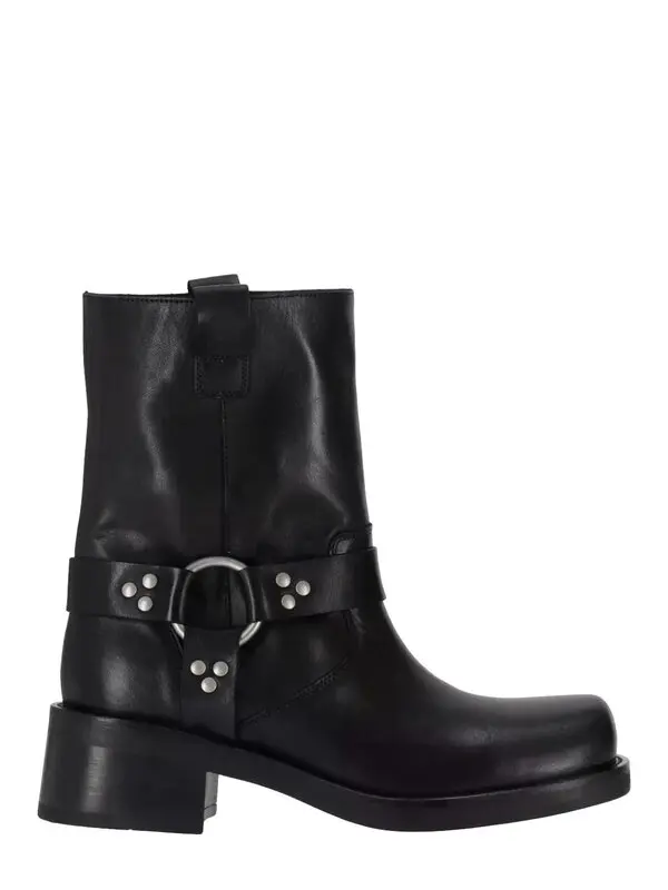 P.a.r.o.s.h Harness Studded Leather Boots - Black