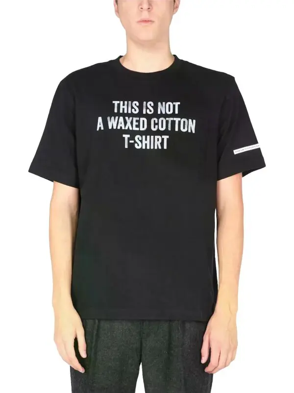 Barbour Pocket-detail Graphic-print T-shirt - Black