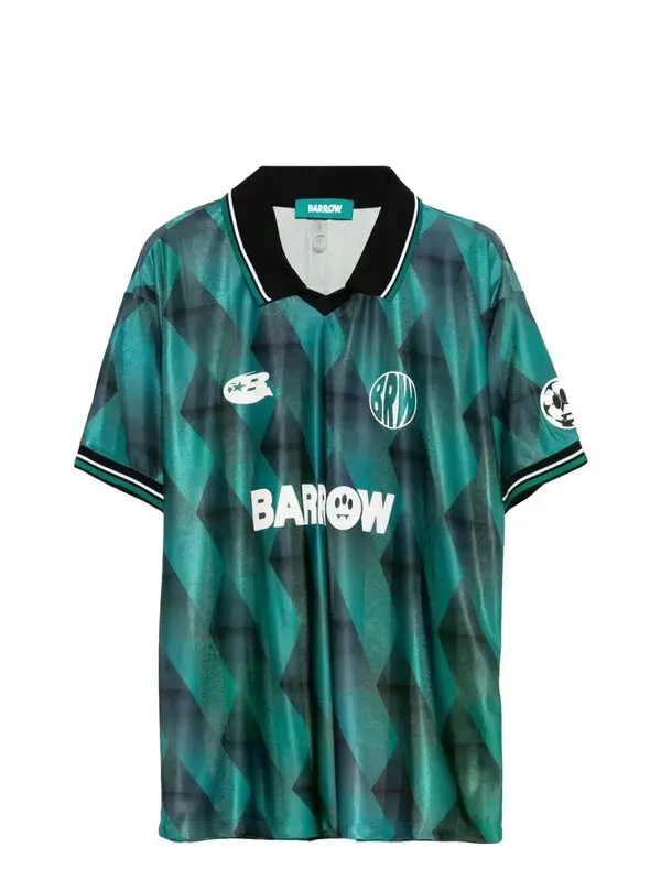 BARROW Geometric-print Short-sleeve T-shirt - Green