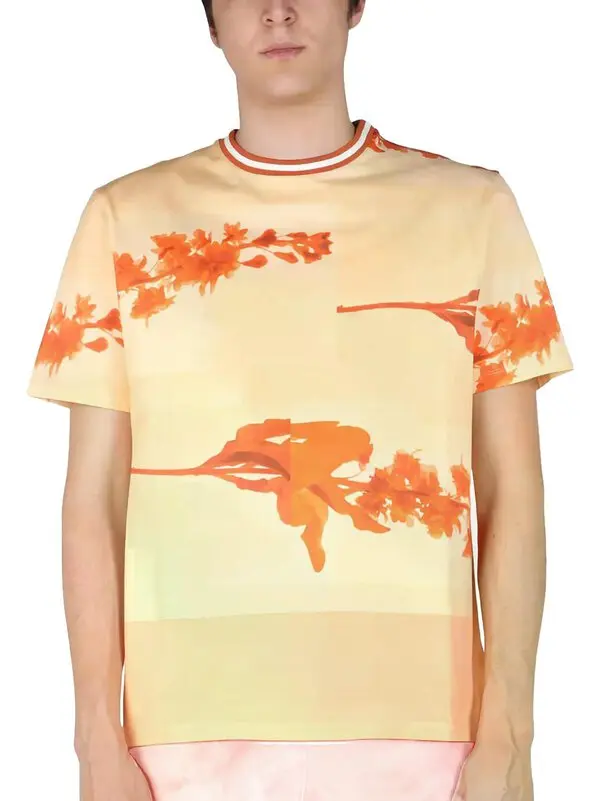 Paul Smith Floral-print T-shirt - Orange