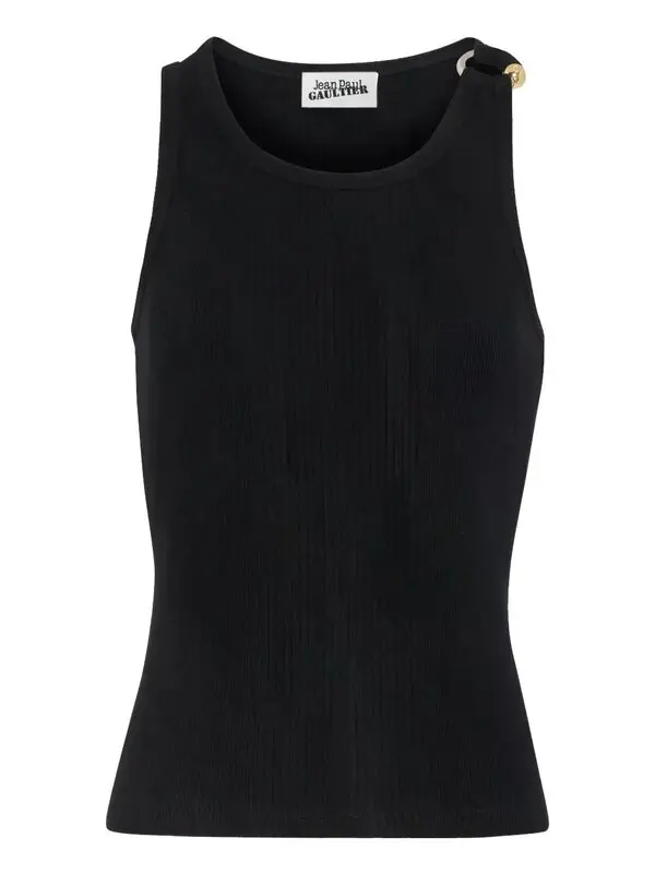 JEAN PAUL GAULTIER Piercing-detail Tank Top - Black