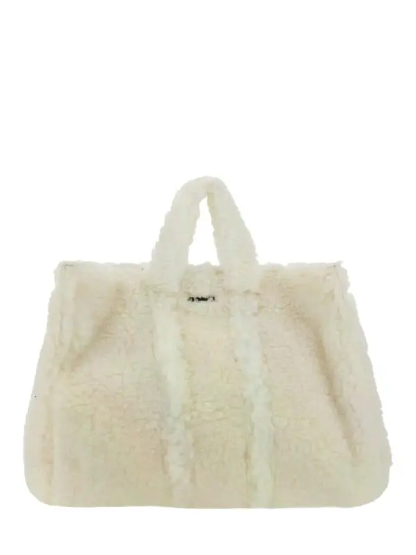 Sunnei Fleece-texture Tote Bag - Neutrals