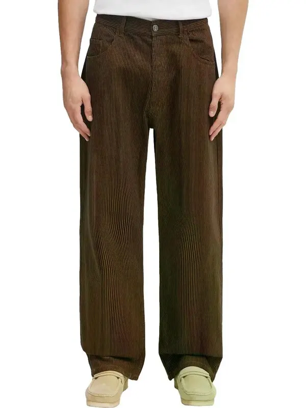 NO PROBLEMO Striped Pattern Jeans - Brown