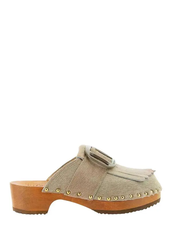 MAISON JEJIA Buckle-detail Block Heel Sandals - Neutrals